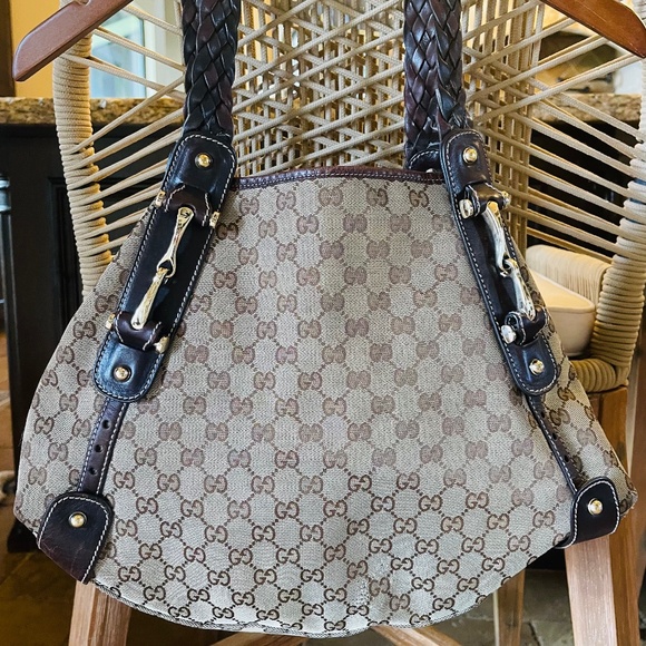 Gucci | Bags | Gucci Braided Strap Mongram Bit Bag | Poshmark